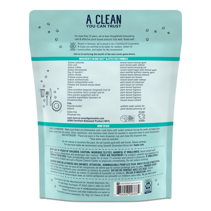 Dishwasher Packs | Ultra Power Plus | Seventh Generation