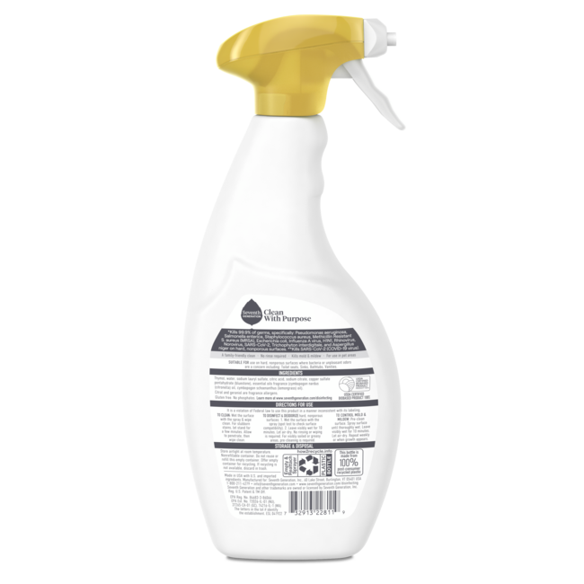 Disinfecting Bathroom Cleaner - Lemongrass Citrus | Seventh Generation