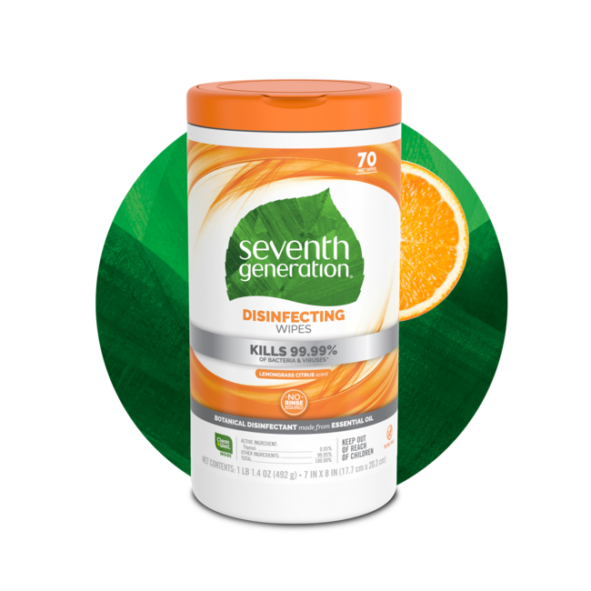 Disinfecting Wipes - Lemongrass Citrus | Seventh Generation
