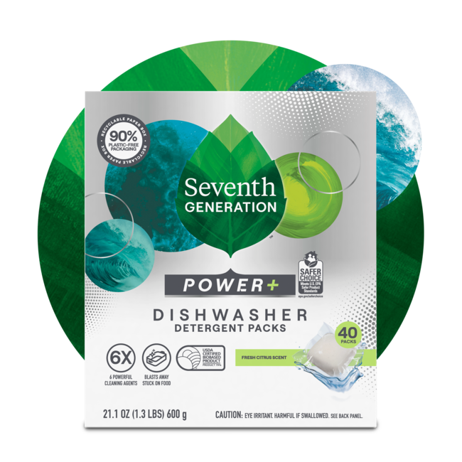 [Power+™ Dishwasher Detergent Packs - Fresh Citrus] | Seventh Generation