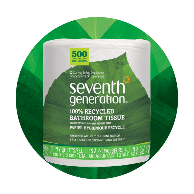 100% Recycled Bathroom Tissue, 1 Roll | Seventh Generation