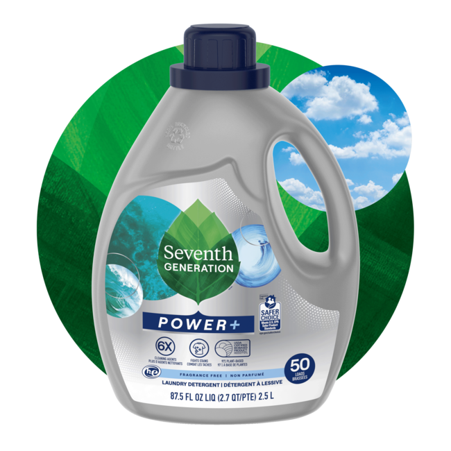 Power+™ Liquid Laundry Detergent - Fragrance Free | Seventh Generation