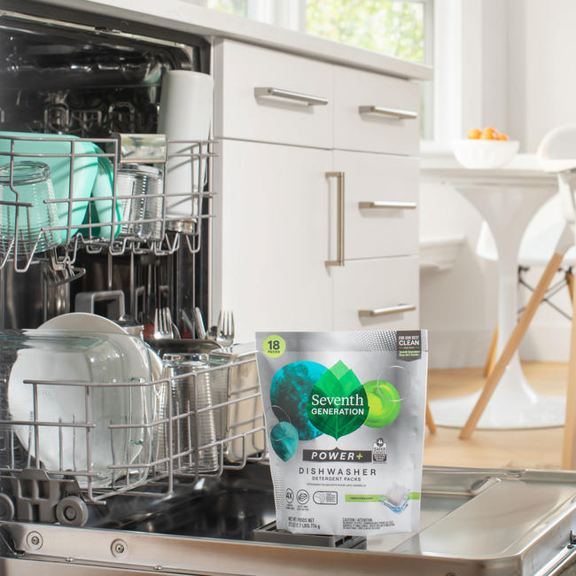 [Power+™ Dishwasher Detergent Packs - 18 ct] | Seventh Generation