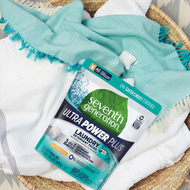 Power+™ Laundry Detergent Packs - Fresh Citrus | Seventh Generation